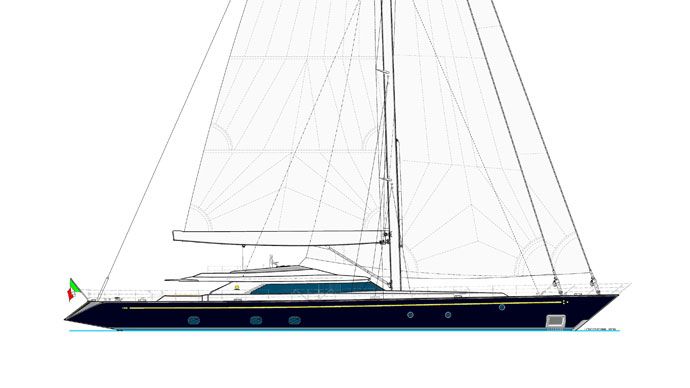 New build 45m superyacht signed by Perini Navi